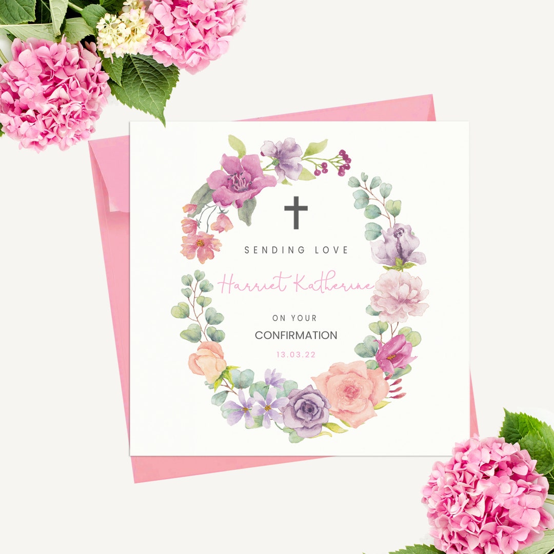 Personalised Confirmation Card, Girl's Confirmation Card, Confirmation ...