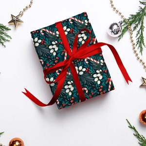 Luxury Christmas Wrapping Paper, Luxury Gift Wrap, Foliage Wrapping ...