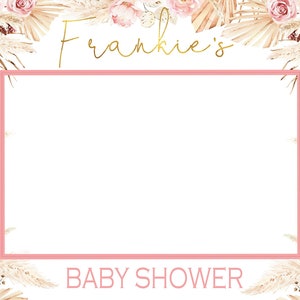 Boho Baby Shower Selfie Frame Baby Shower Photo Booth Blush - Etsy UK