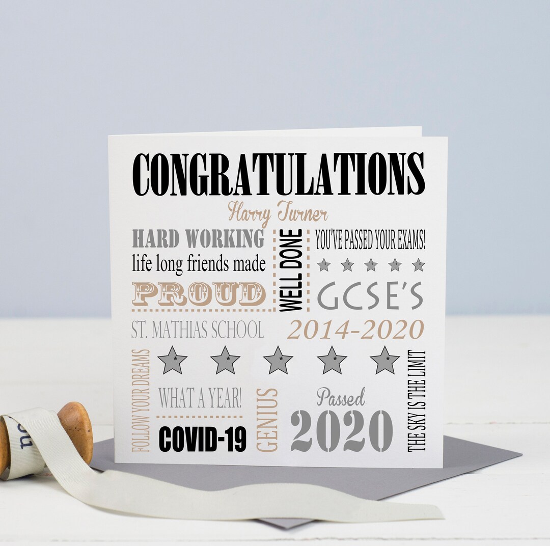 Passed Exams Card - Finished School Card - Graduation Card - Etsy