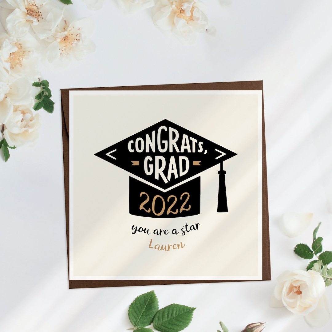 Personalised Graduation Card, Custom Graduation Card, Graduated Card ...