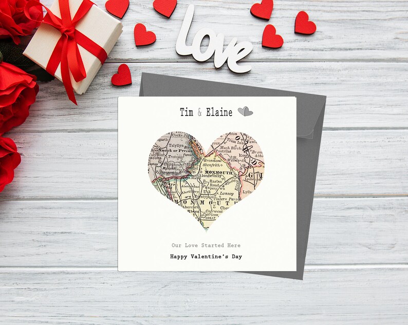 Special Location Map Card Personalised Anniversary Card - Etsy UK