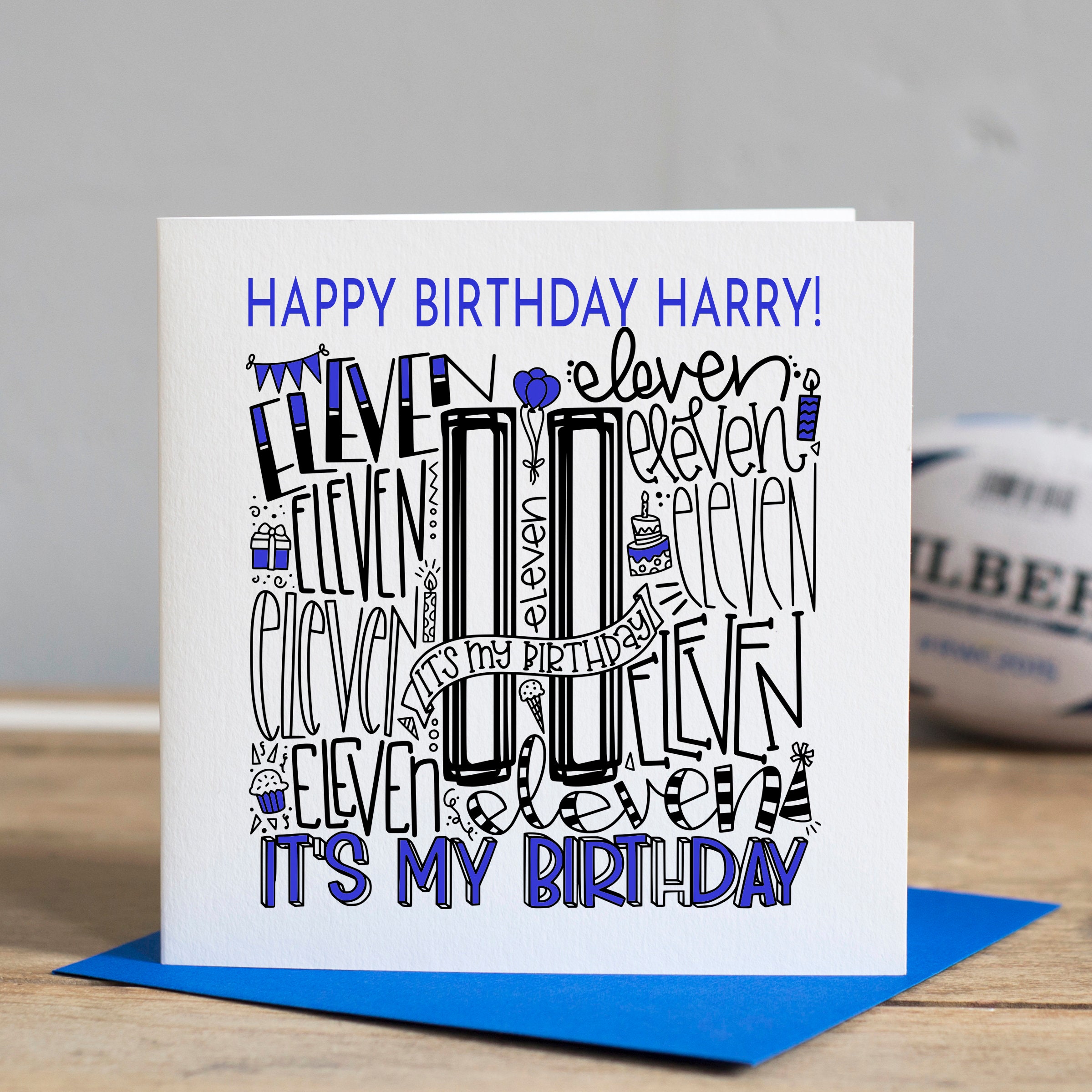 Personalised 11th Birthday Card Son 11th Birthday Card - Etsy