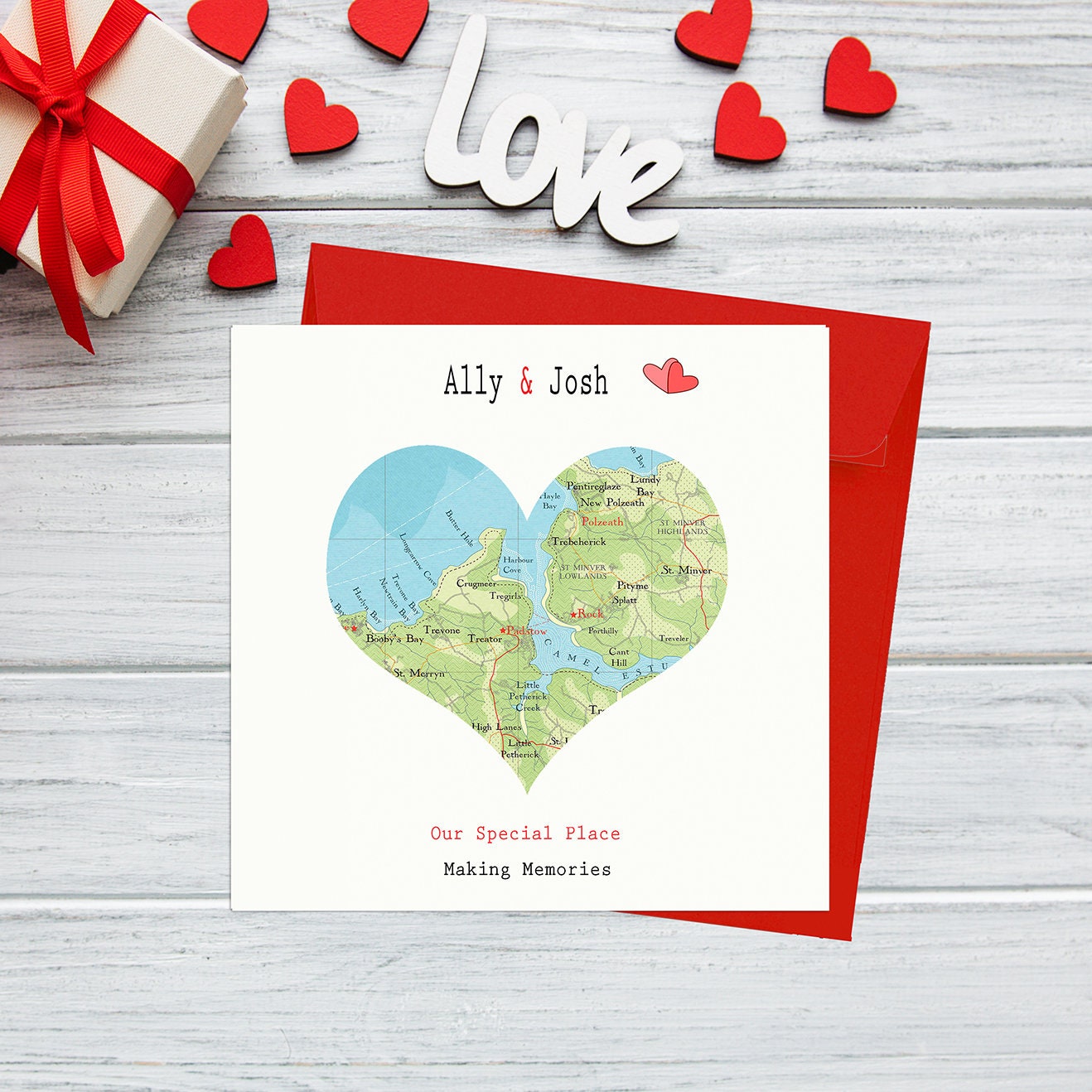 Special Location Map Card Personalised Anniversary Card - Etsy UK