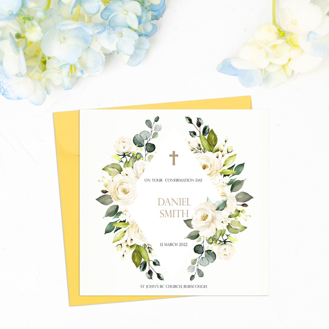 Personalised Confirmation Card for Girl, Confirmation Card for Boy ...