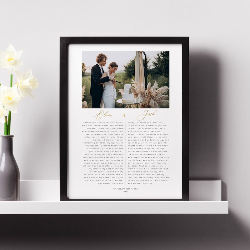 Wedding Vow Canvas - Etsy