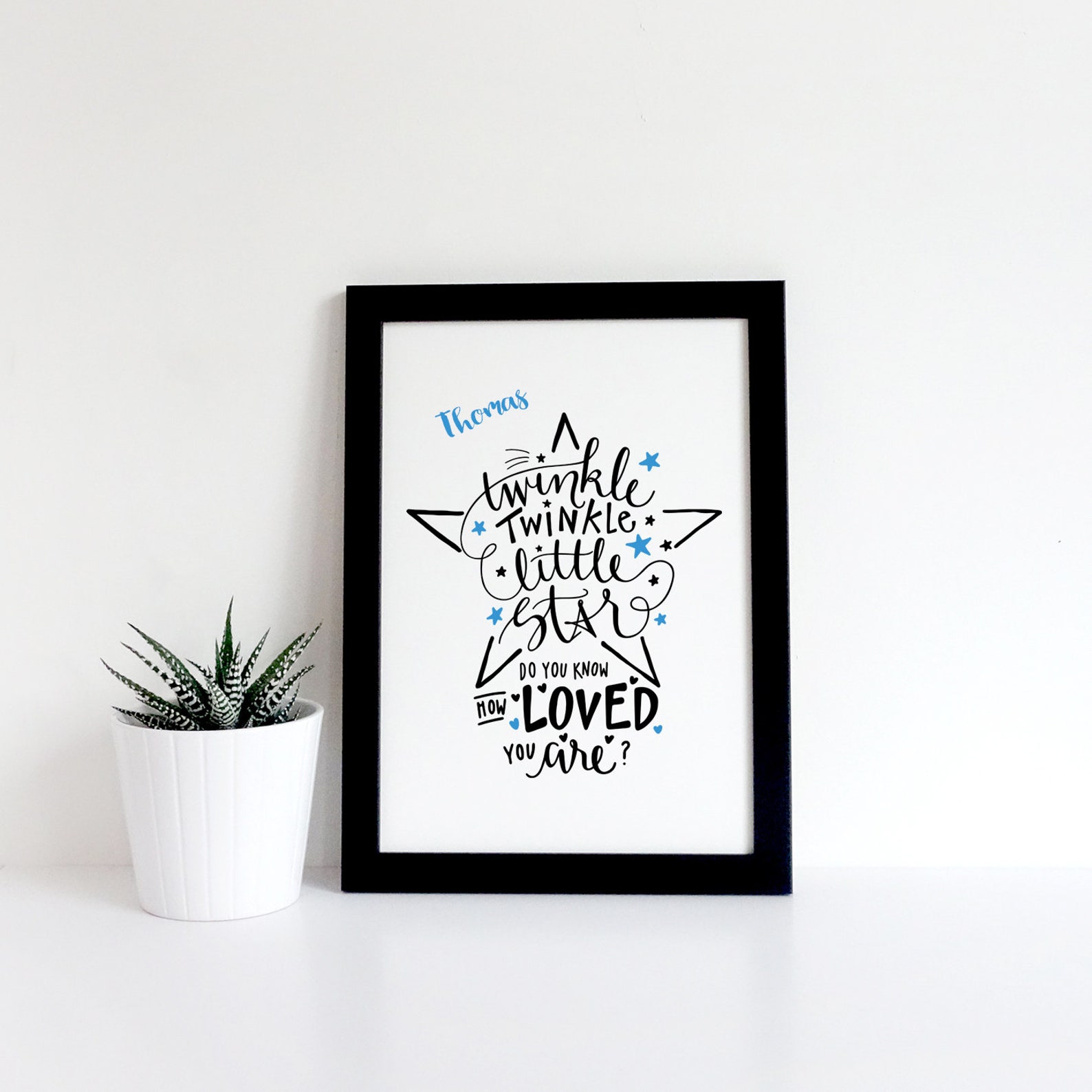 Twinkle twinkle little star Poster Nursery Wall Art Girls | Etsy