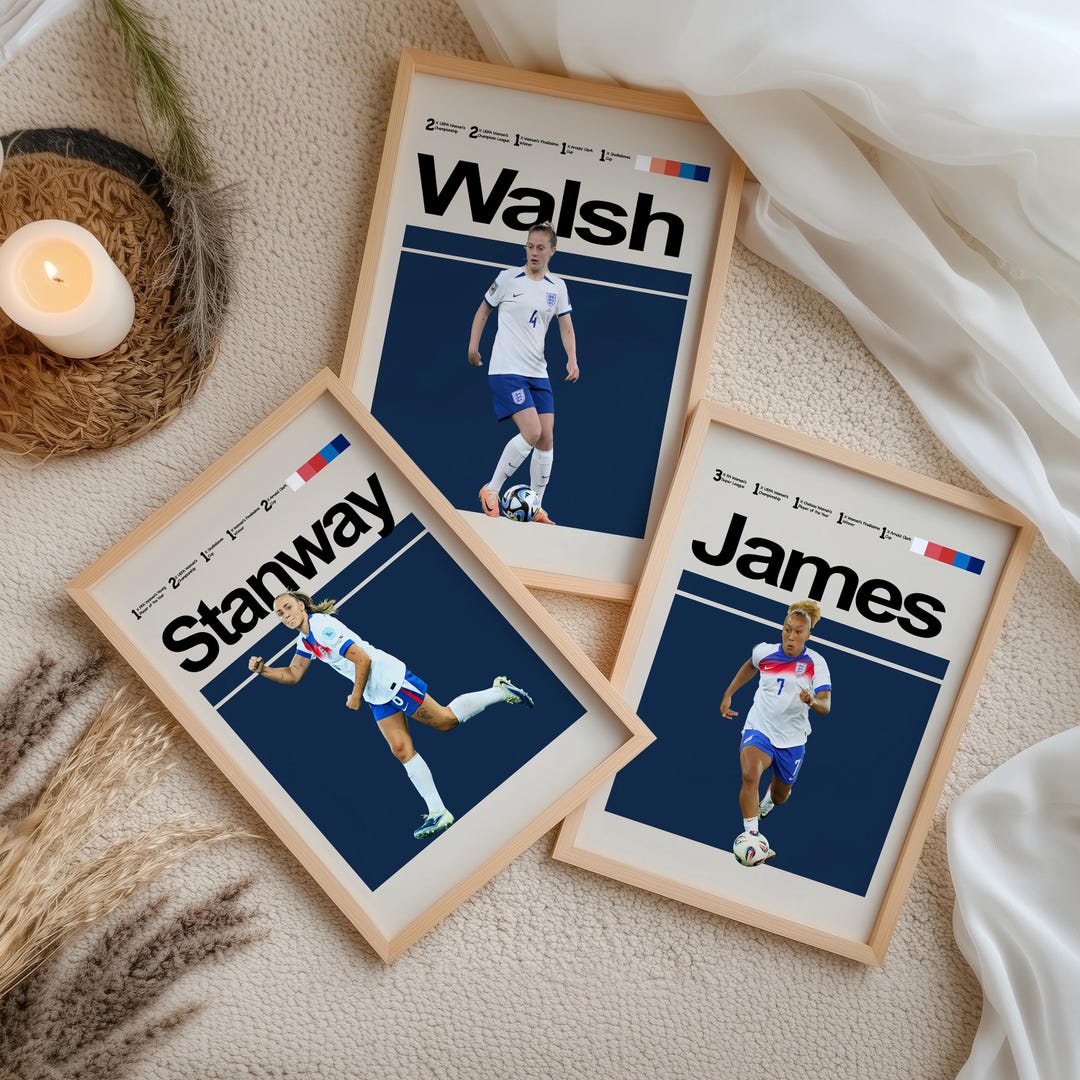 Set of 3 Women’s England Posters – Walsh, Kelly, Bronze – Lionesses ...