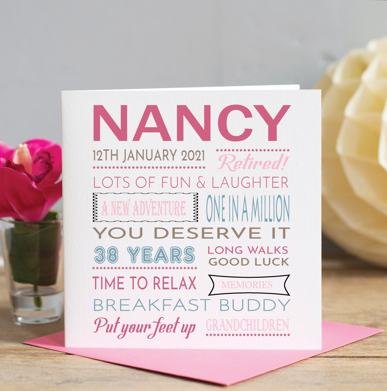 Retirement Card Personalised Retirement Card Card for | Etsy