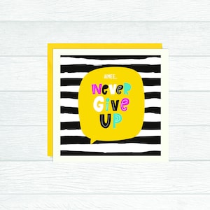 Never Give up Card Encouragement Card Exams Card Business - Etsy