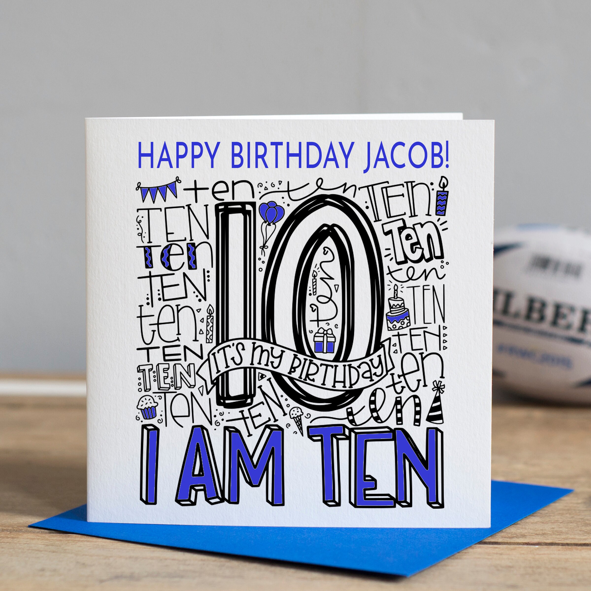 Personalised 10th Birthday Card Son 10th Birthday Card Etsy Personalised 10th Birthday Card Son 10th Birthday Card Etsy