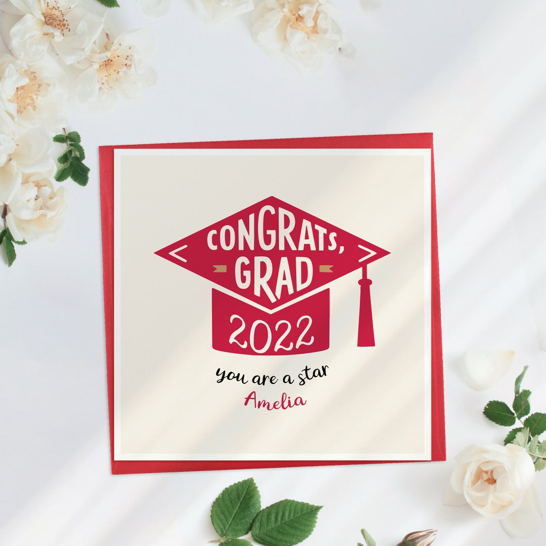Personalised Graduation Card, Custom Graduation Card, Graduated Card ...
