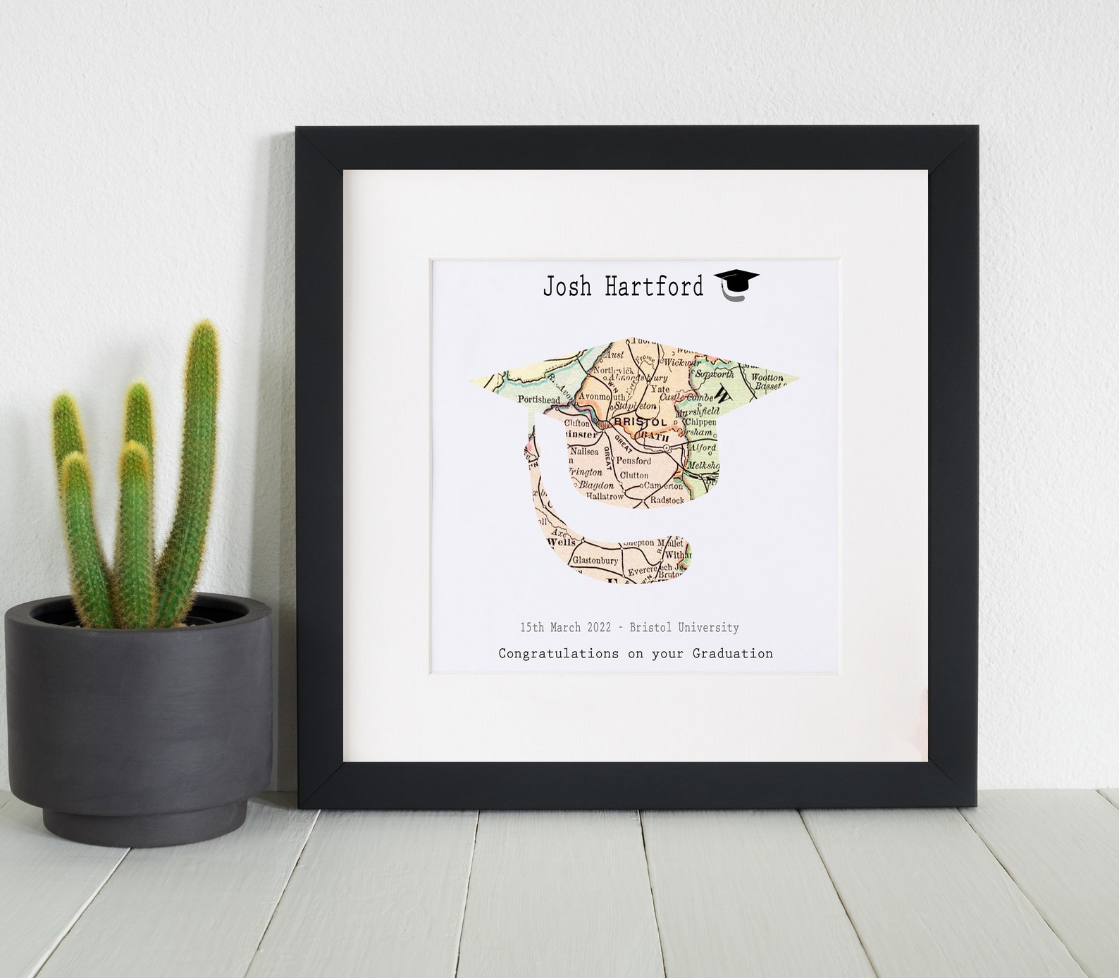 Graduation Map Card Personalised Graduation Card Graduated - Etsy
