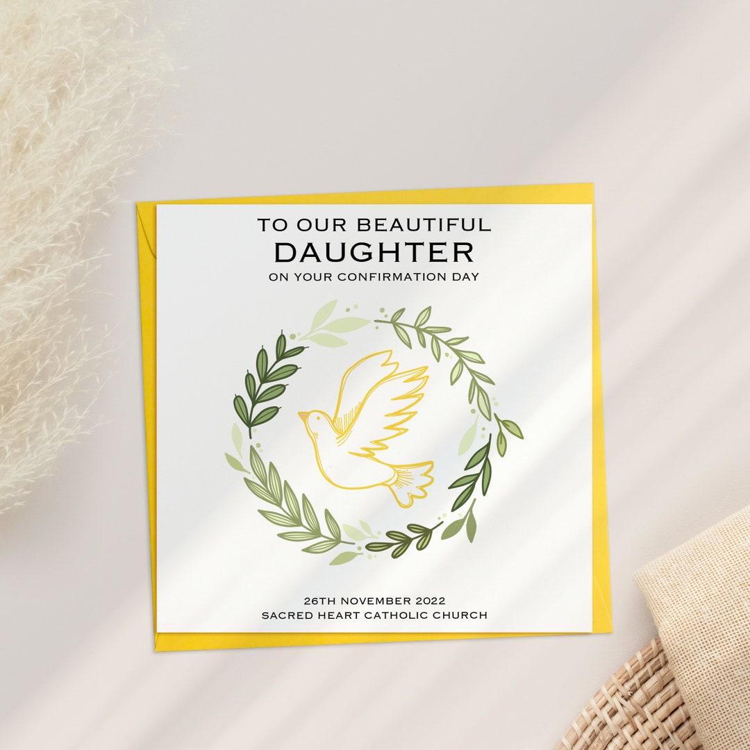 Confirmation Day Card for Granddaughter, Personalised Confirmation Card ...
