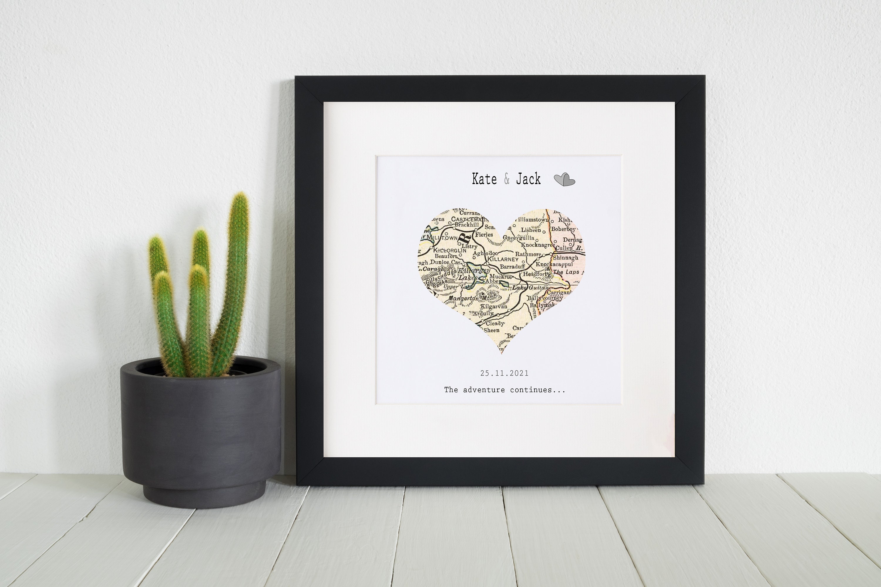 Personalised Map Print Personalised Map Wedding Gift - Etsy