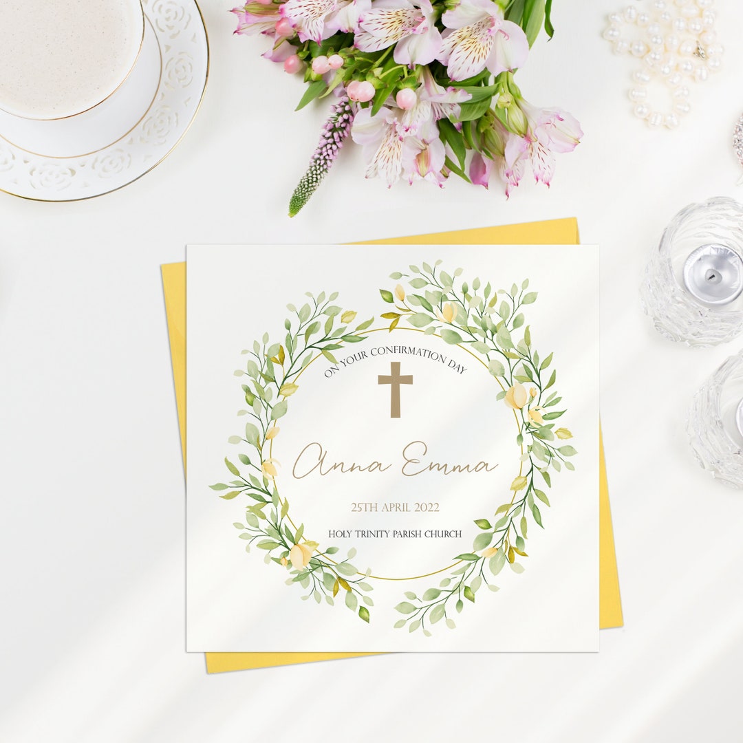 Personalised Confirmation Card, Girl's Confirmation Card, Boy's ...
