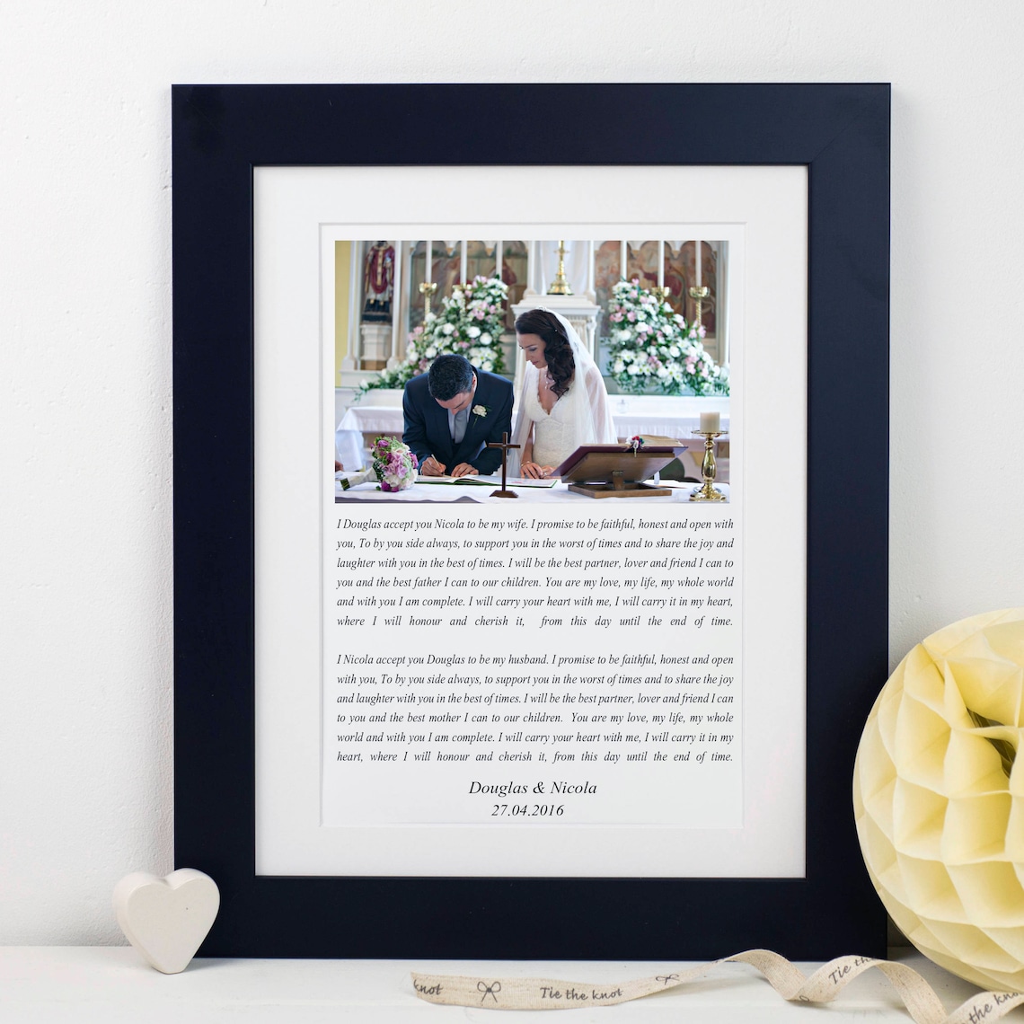 Wedding Anniversary Gift Wedding Vows Print Anniversary | Etsy