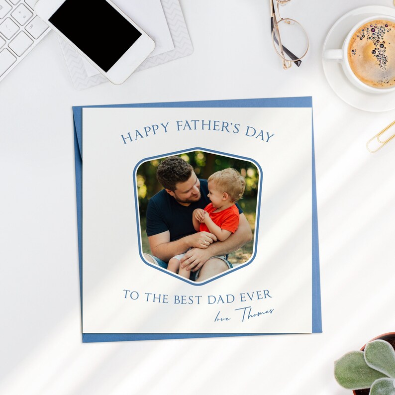Personalised Father's Day Card Photo Father's Day - Etsy