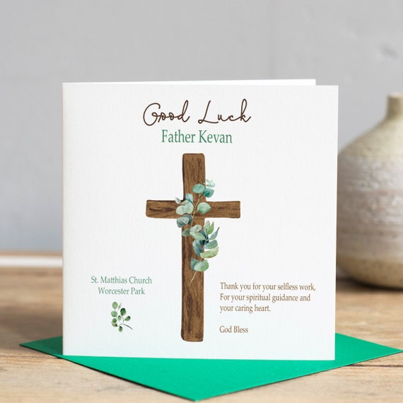 Thank You Priest Card Thank You Pastor Card Congratulations - Etsy