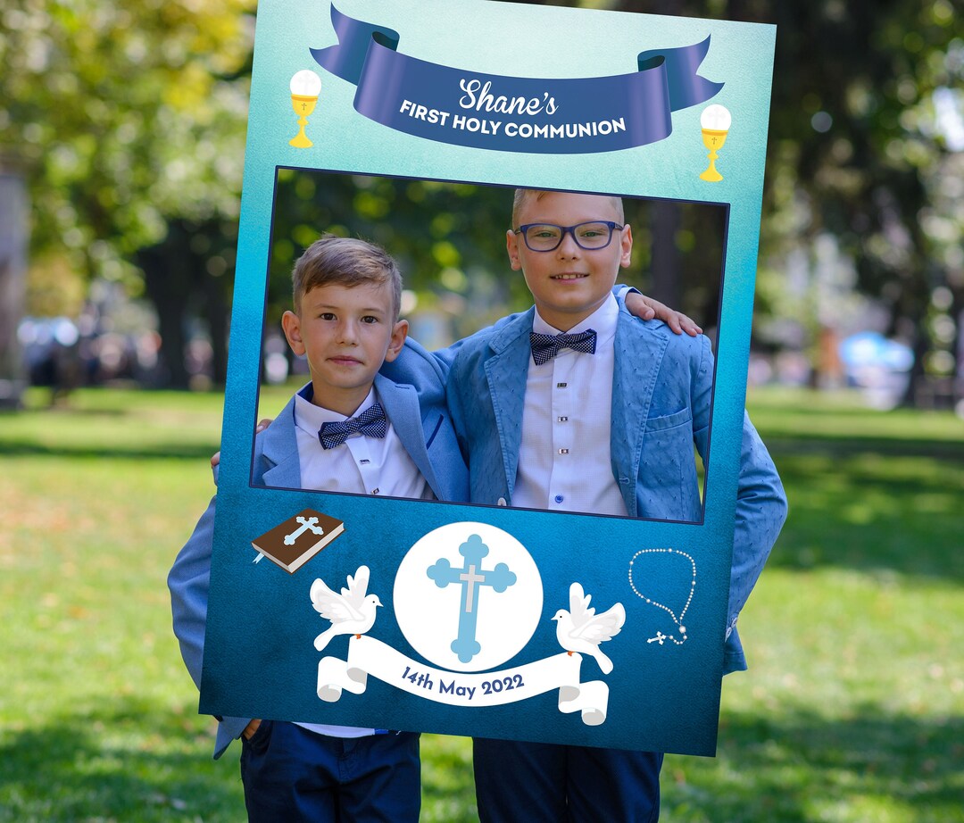 First Holy Communion Party Selfie Frame, 1st Communion Photo Booth, 1st ...