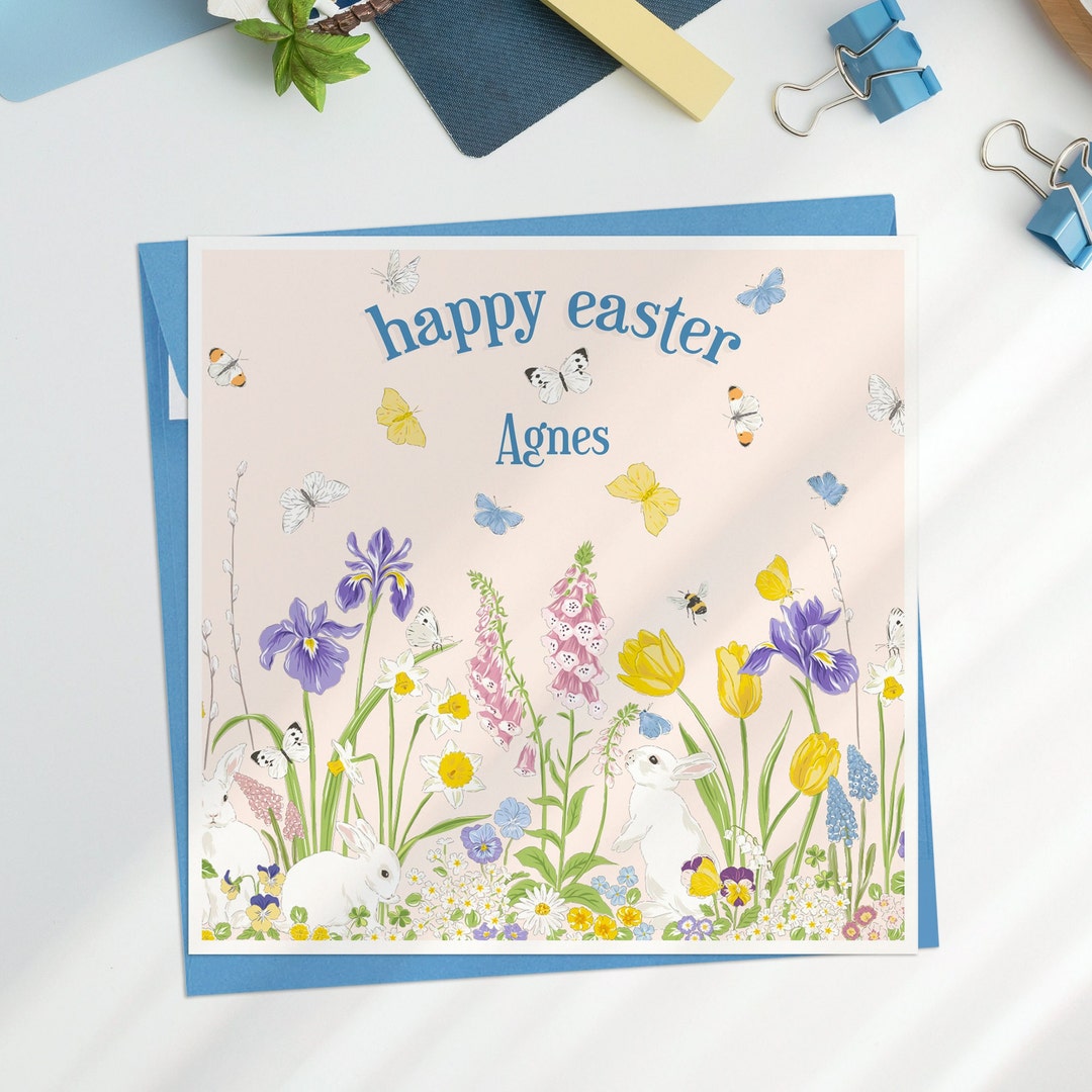Personalised Easter Card for Child, Easter Gift, Personalised Happy ...
