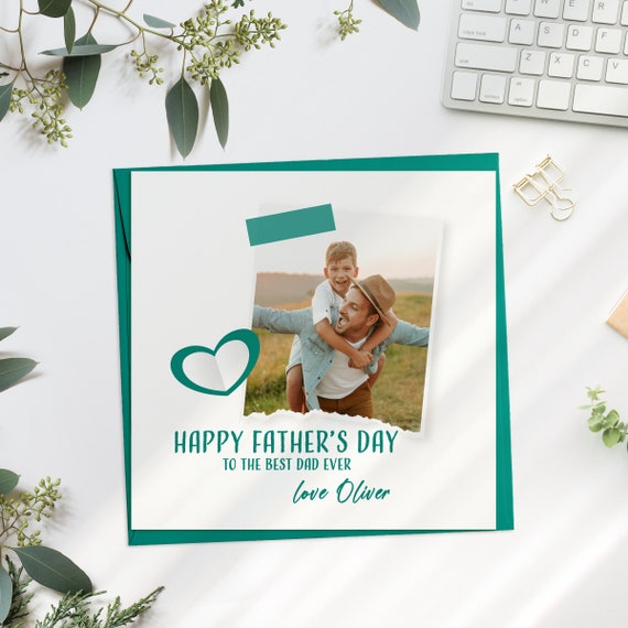 Personalised Father's Day Card Photo Father's Day - Etsy
