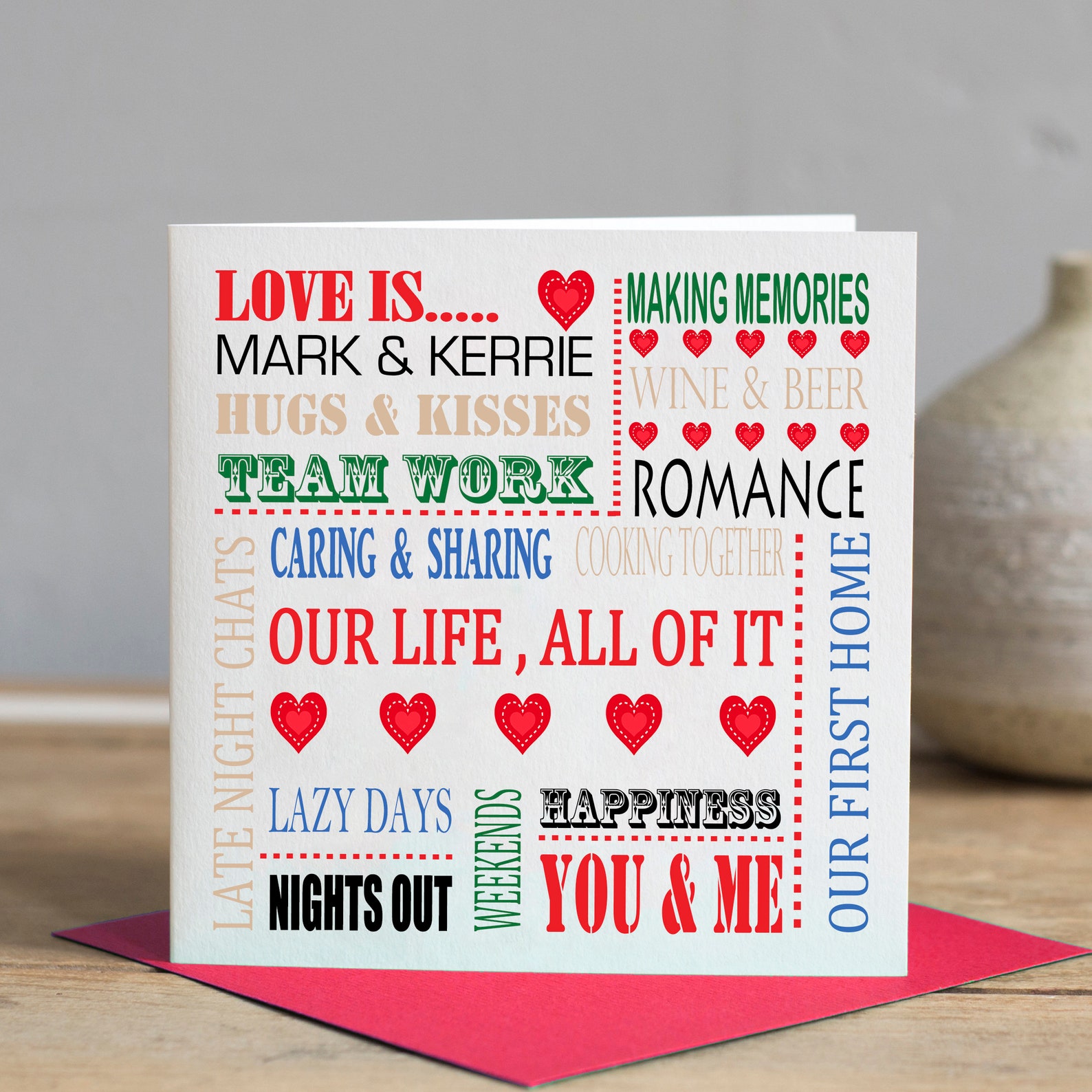 Love is Card Girlfriend Card Boyfriend Card Our Love Card | Etsy