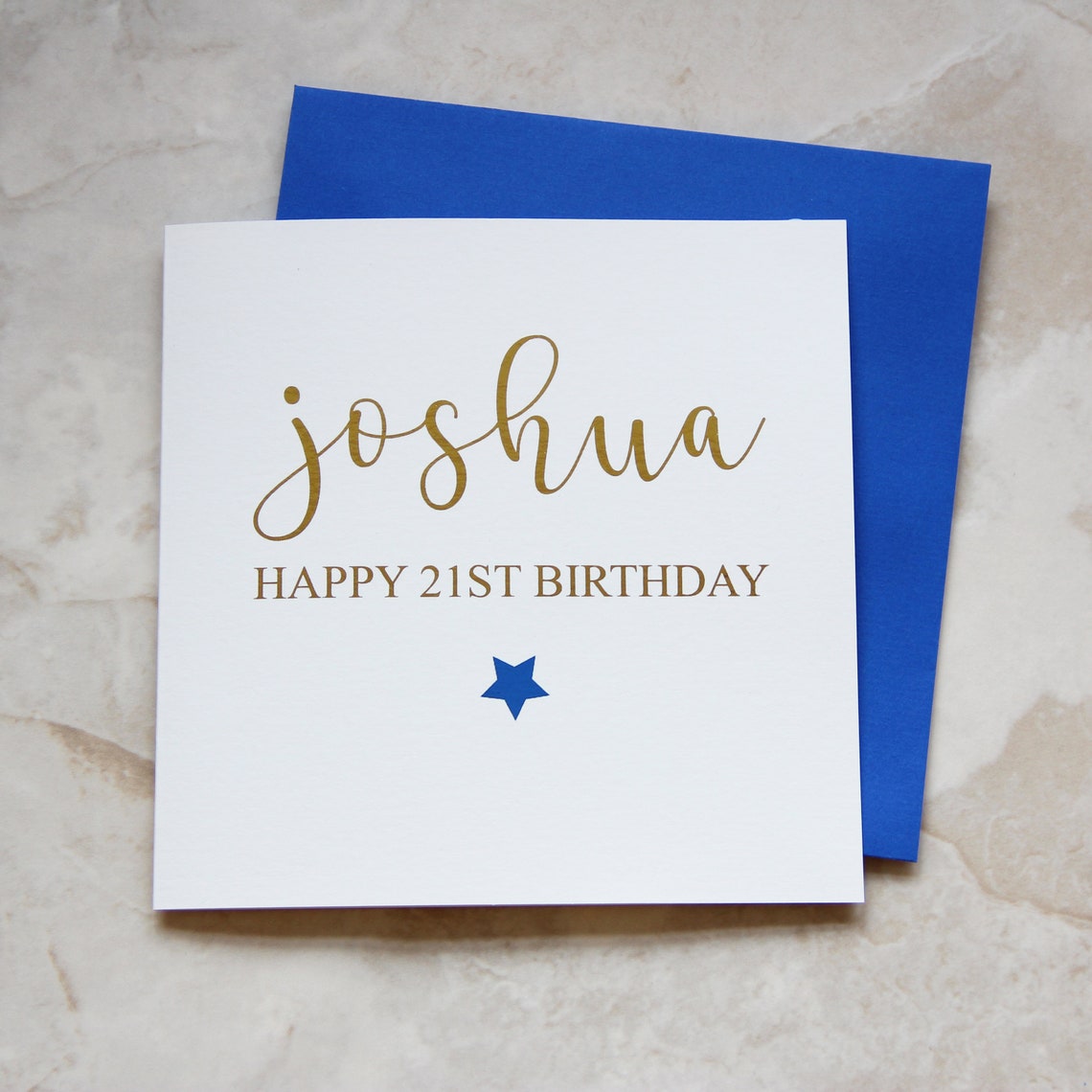 Metallic 21st Birthday Card 21st Birthday Card 21st Card - Etsy