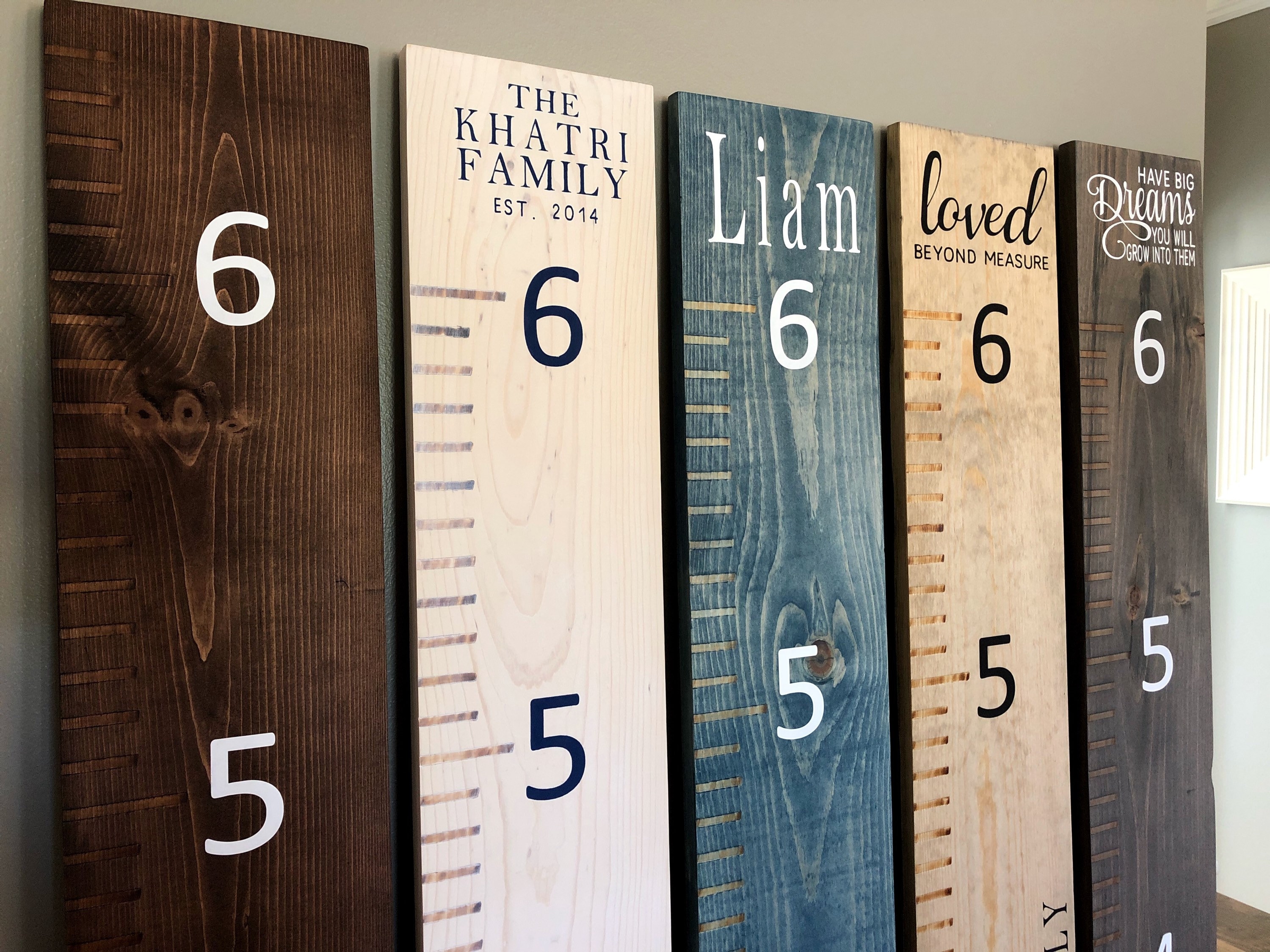 Rustic Growth chart Custom Growth Board Wall Ruler Growth | Etsy