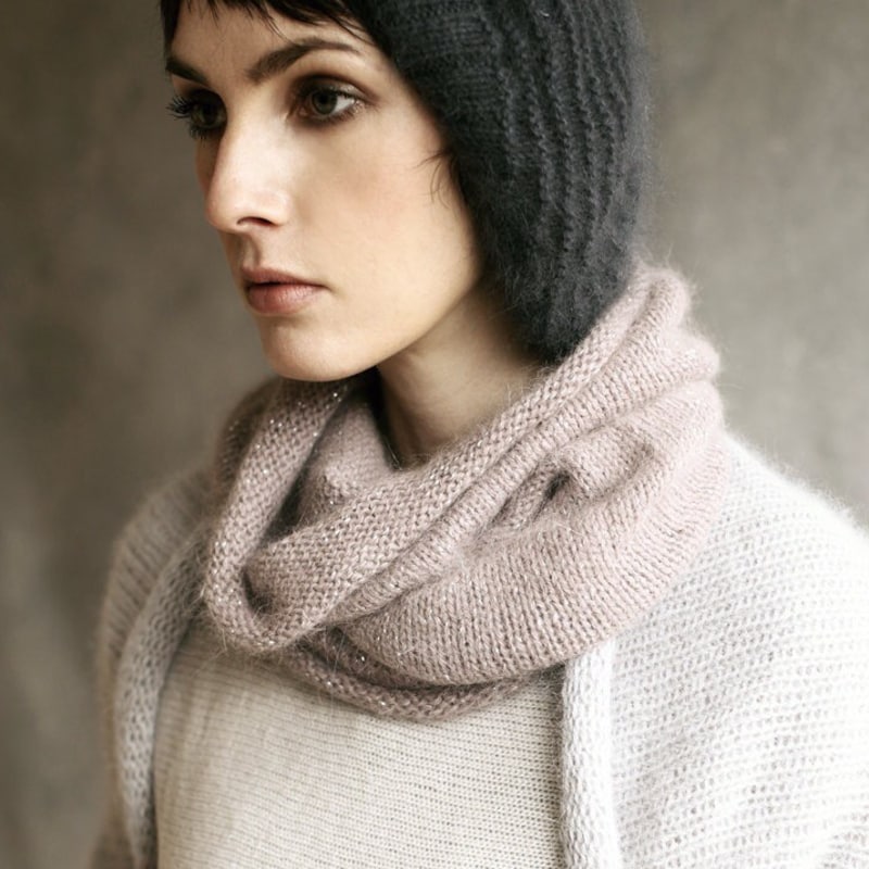 Black Angora Wool Scarf - Etsy UK