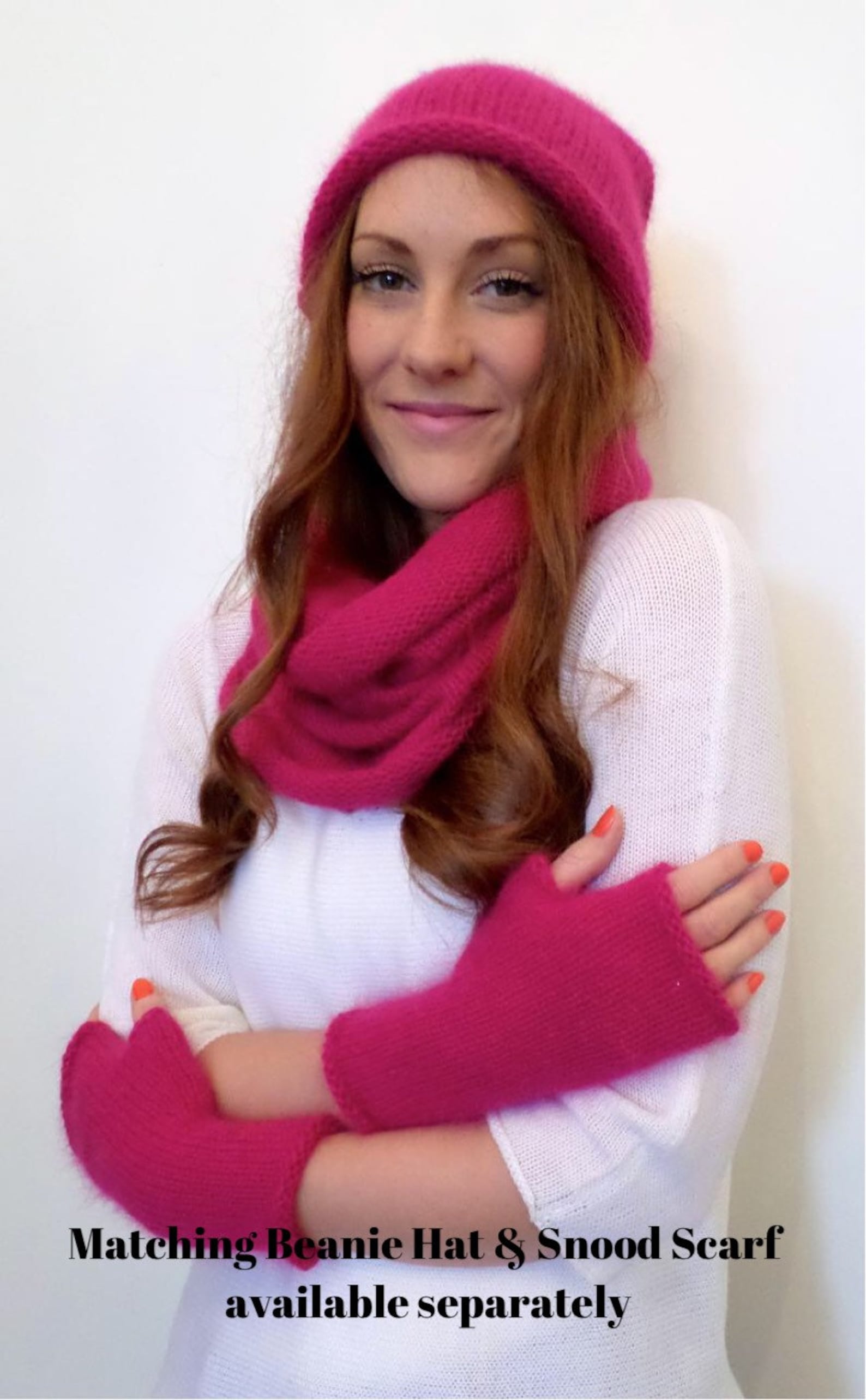 Fluffy Cruelty-free Angora Wool Mittens Handmade in the UK - Etsy UK