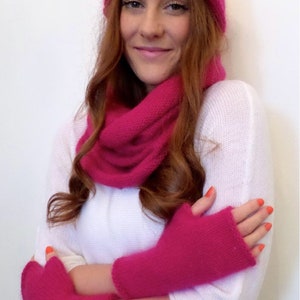 Fluffy Cruelty-free Angora Wool Mittens Handmade in the UK Ethical ...