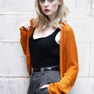 Long Sleeved Batwing Shrug Hand Made Pure Merino Wool UK Made Knitwear ...