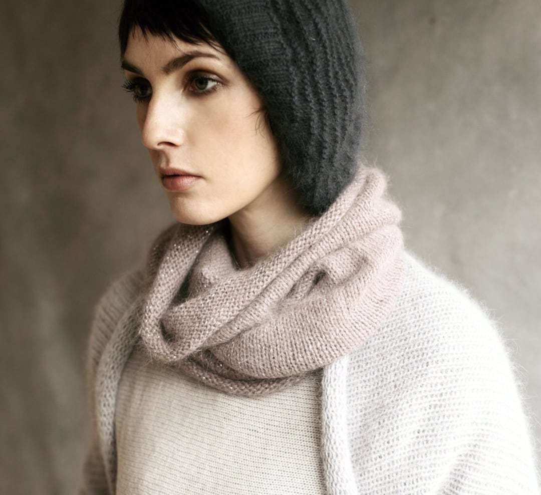 Angora Wool Snood - Ethical & Sustainable- Neck Scarf, Cowl, Collar ...