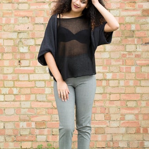 Short Sleeved Batwing Shrug - 100% Merino Wool Knit - Cardigan - Shawl ...