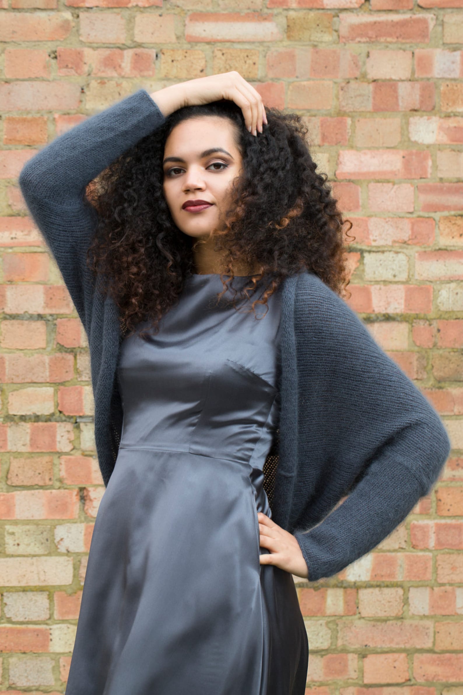 Angora Cardigan Shrug -long Sleeve Bridal Sweater - Warm Layering ...