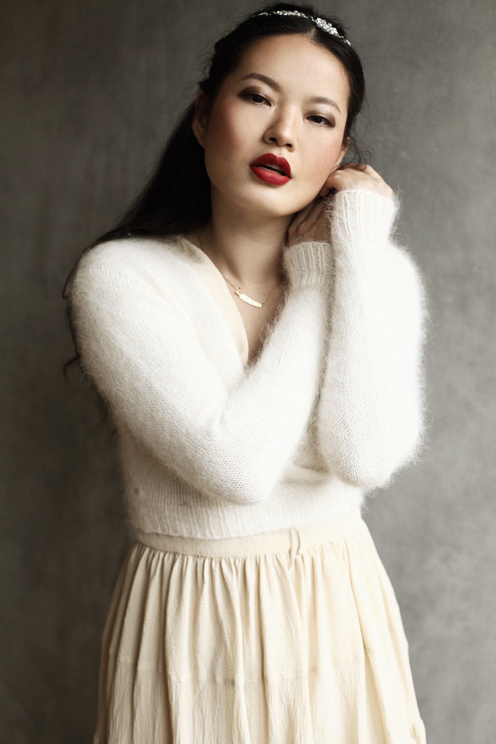 Angora Bridal Crossover Cardi, Wedding Ballet Wrap Bolero, Brides ...