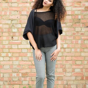 Short Sleeved Batwing Shrug - 100% Merino Wool Knit - Cardigan - Shawl ...