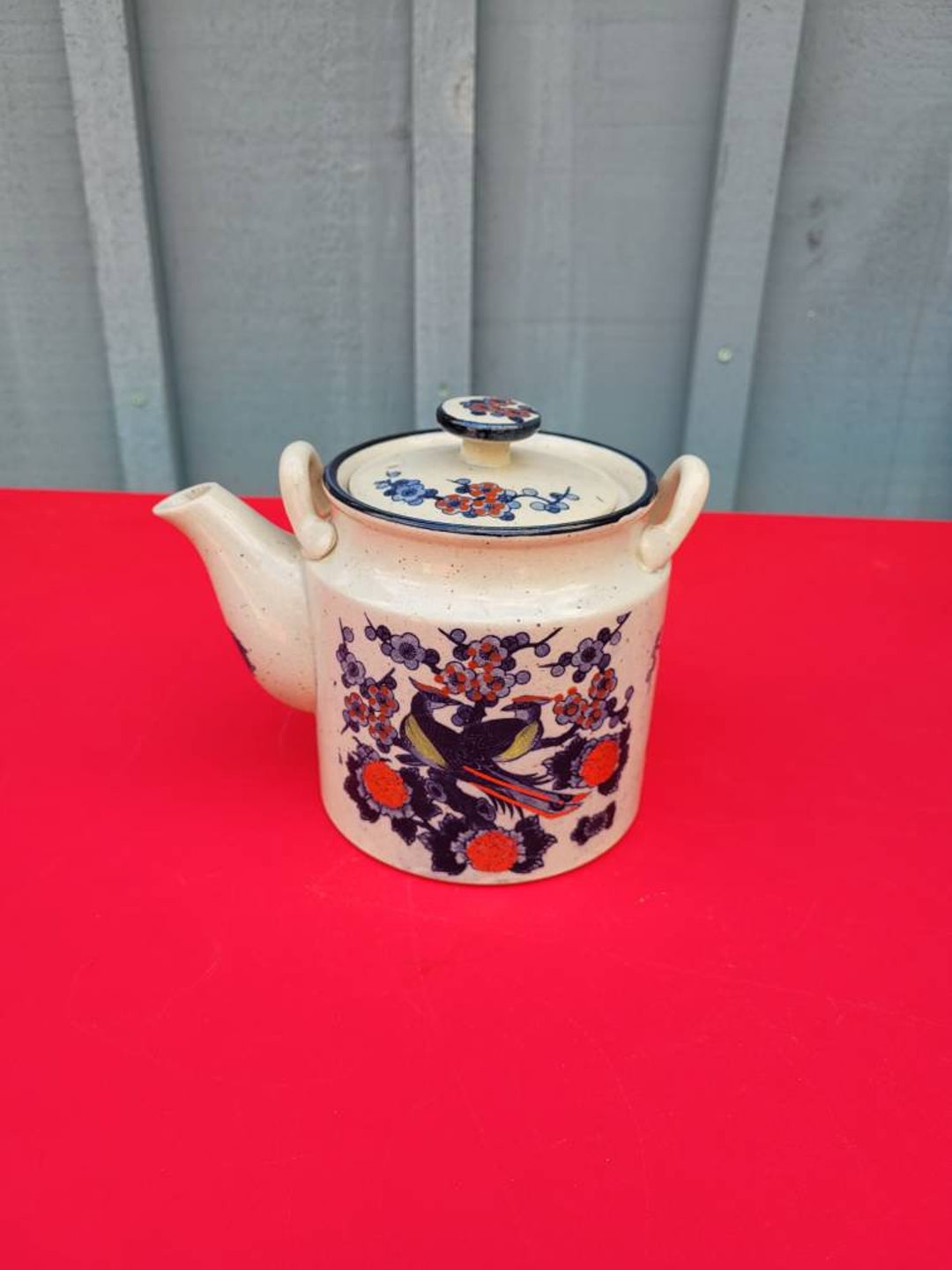 Vintage Nagoya Japón Crafted Stoneware Teapot National Silver Company ...