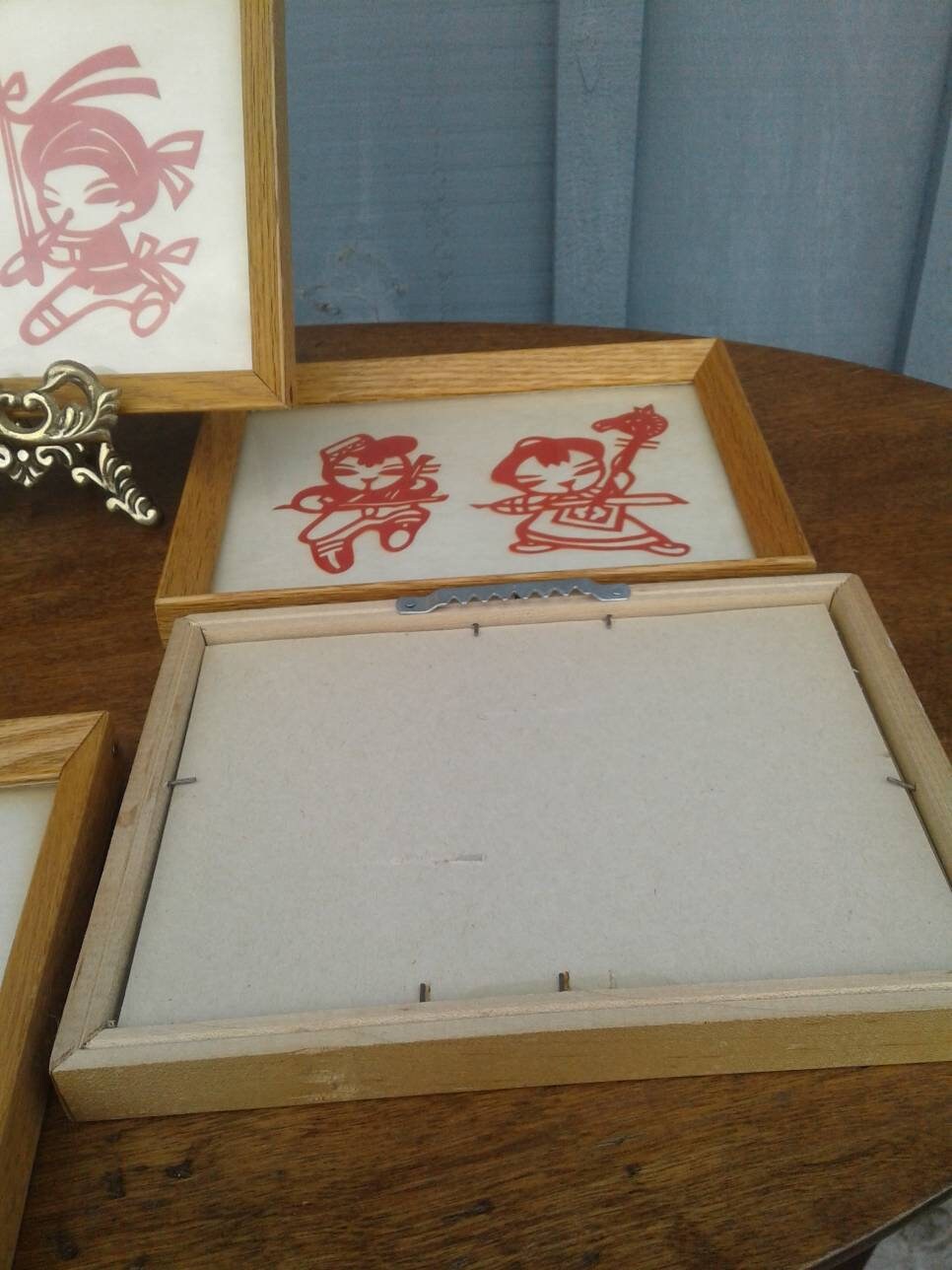 Vintage Chinese Red Paper Cut Out Art Pictures Set of Five | Etsy