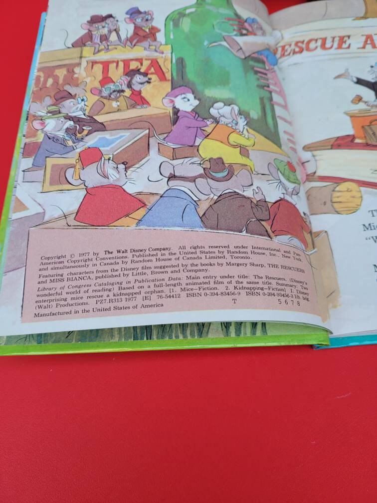 The Rescuers Children's Book Copyright 1977 | Etsy