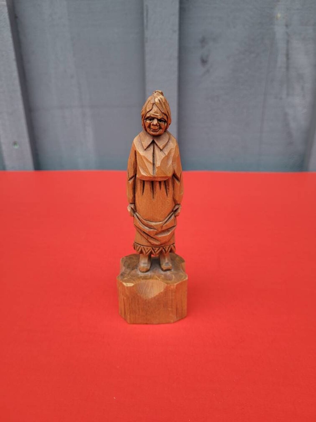 Vintage Quebec Folk Art Wood Carving of Woman Signed B. Berthier - Etsy