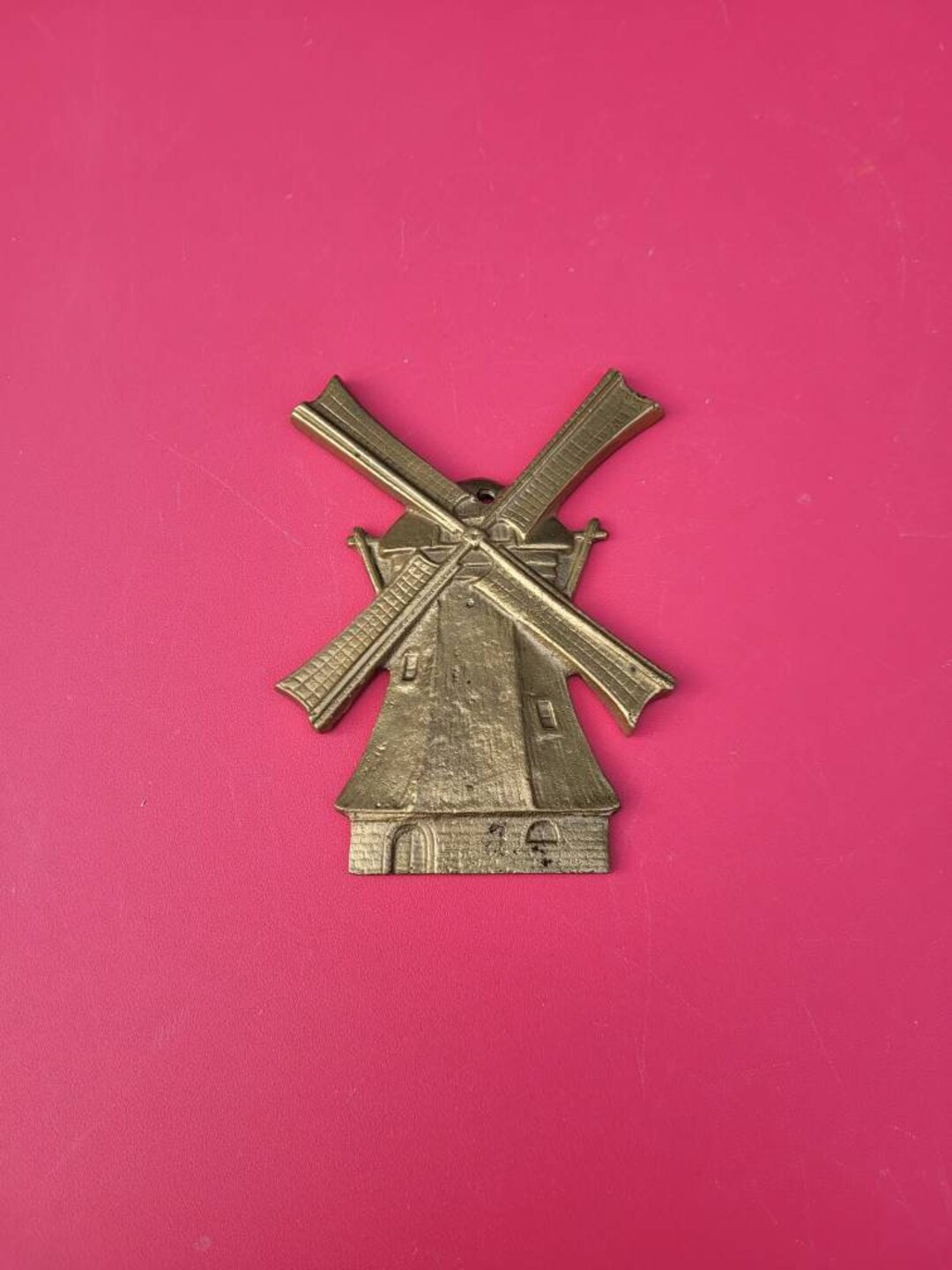 Vintage Brass Windmill House Wall Hanging - Etsy