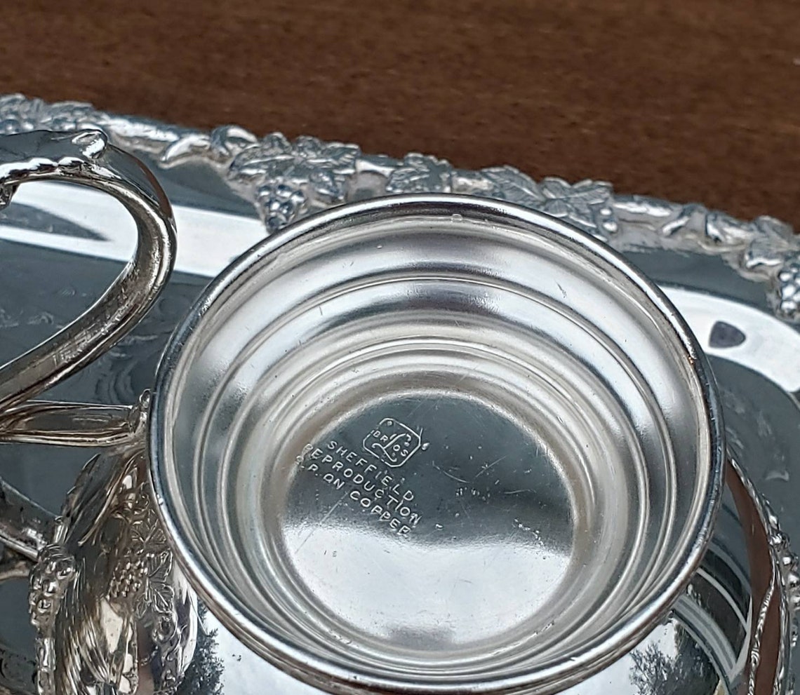 Vintage Sheffield Reproduction EP Copper Cream and Sugar With | Etsy