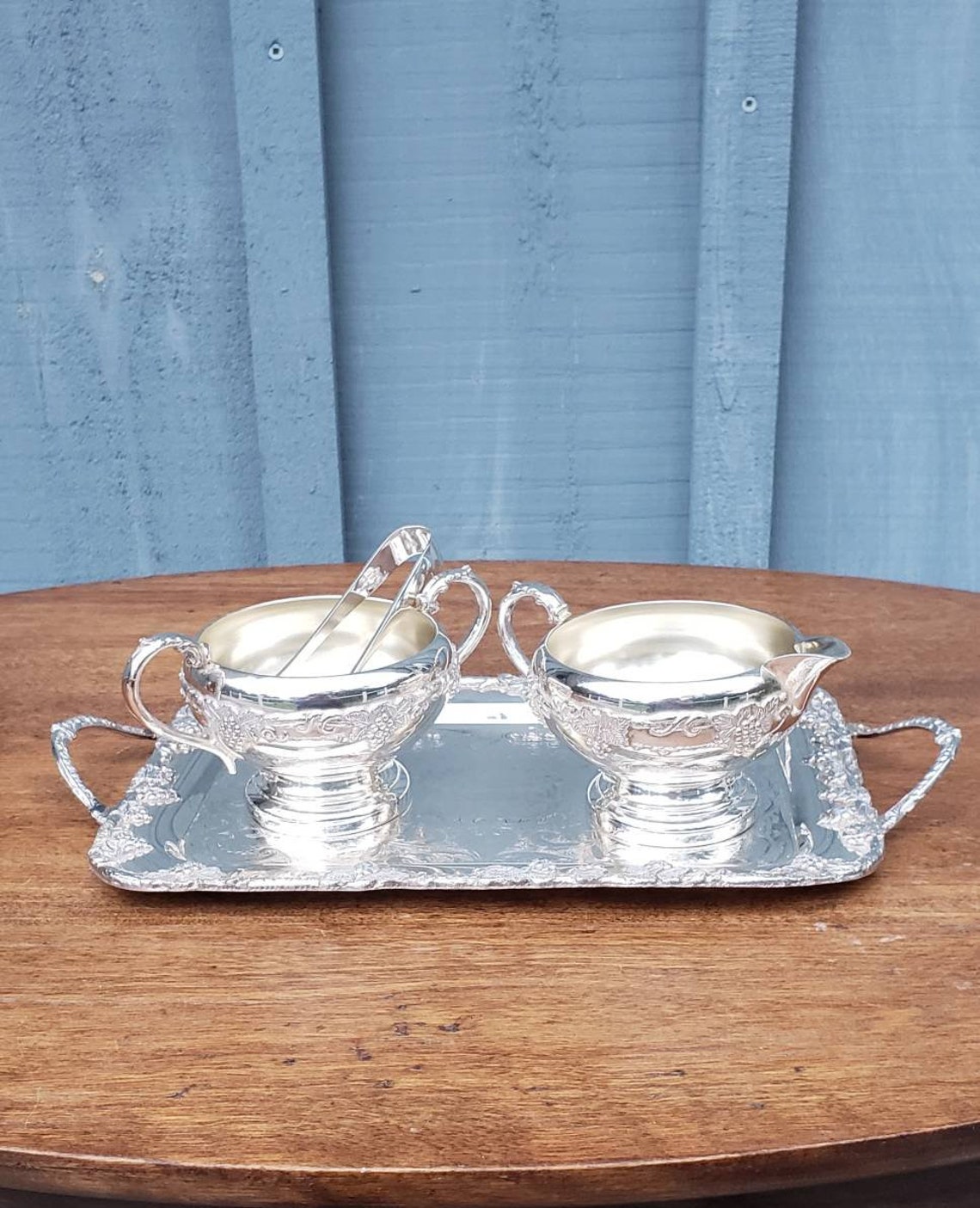 Vintage Sheffield Reproduction EP Copper Cream and Sugar With | Etsy