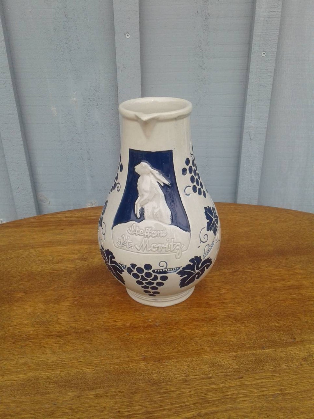 Vintage Wick Werke Pottery Gray and Blue Salt Glaze Hotel Steffani St ...