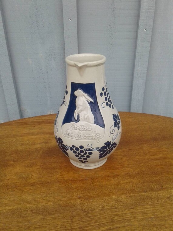 Vintage Wick Werke Pottery Gray and Blue Salt Glaze Hotel | Etsy