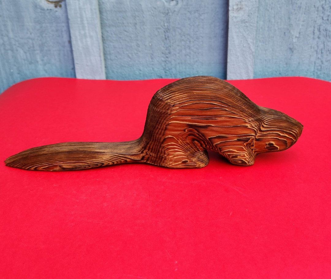 Seventies Beaver Wood Carving Witco Style 11 1/2 Inches Long - Etsy