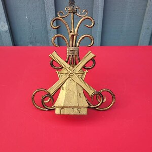 Vintage Brass Windmill House Wall Hanging - Etsy