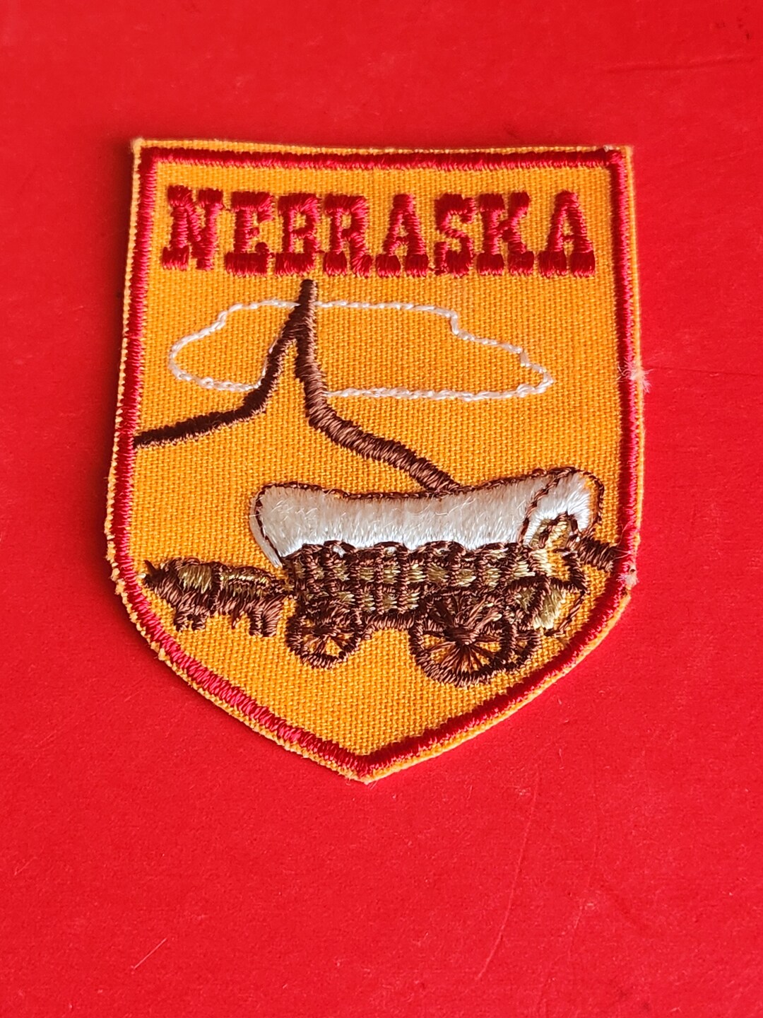 Nebraska State Souvenir Travel Patch Embroidered Covered Wagon - Etsy